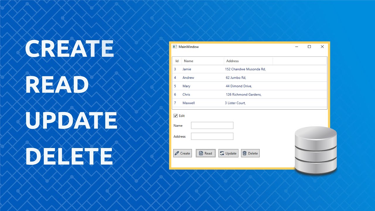 C# CRUD Operations With SQLite Database Using Entity Framework
