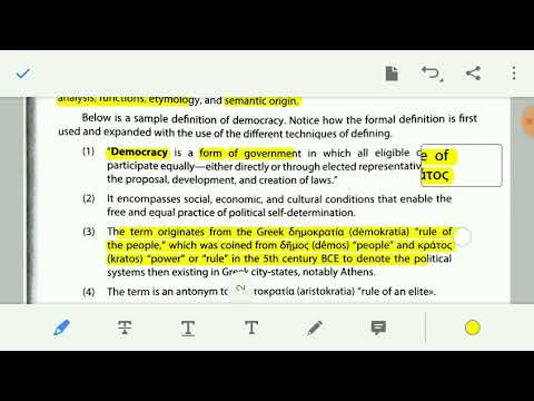 What are the techniques to use in definition?
