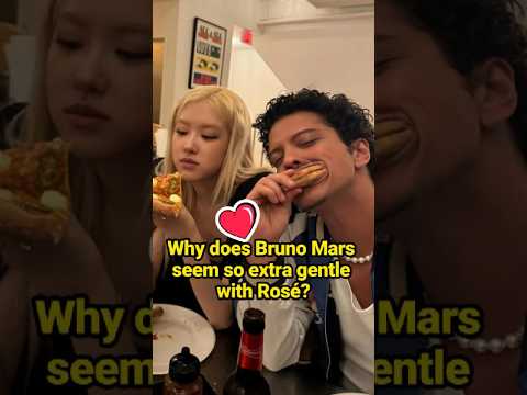 Why does Bruno Mars seem so extra gentle with Rosé? #celebrity #BrunoMars #Rosé