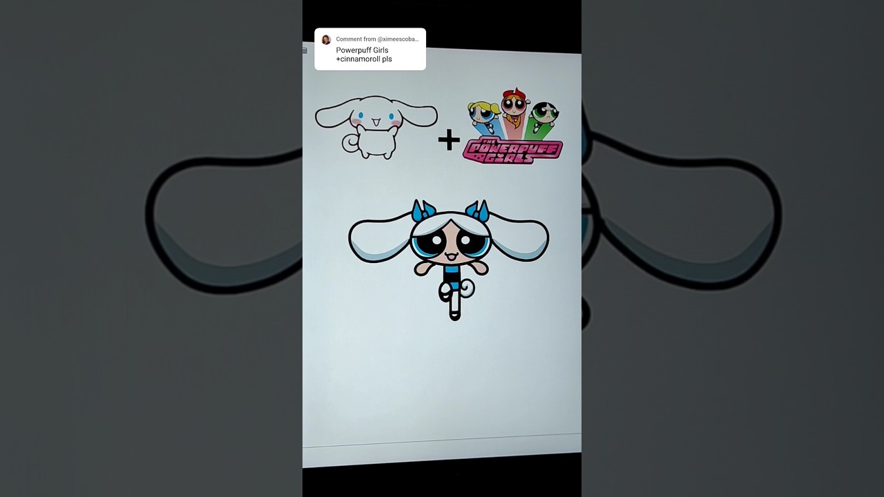 Cinnamoroll as a Powerpuff girl! 💙 #cinnamoroll #cute #drawing #kawaii #digitalart #sanrio