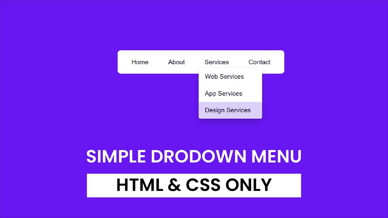 Simple Dropdown Menu | HTML & CSS