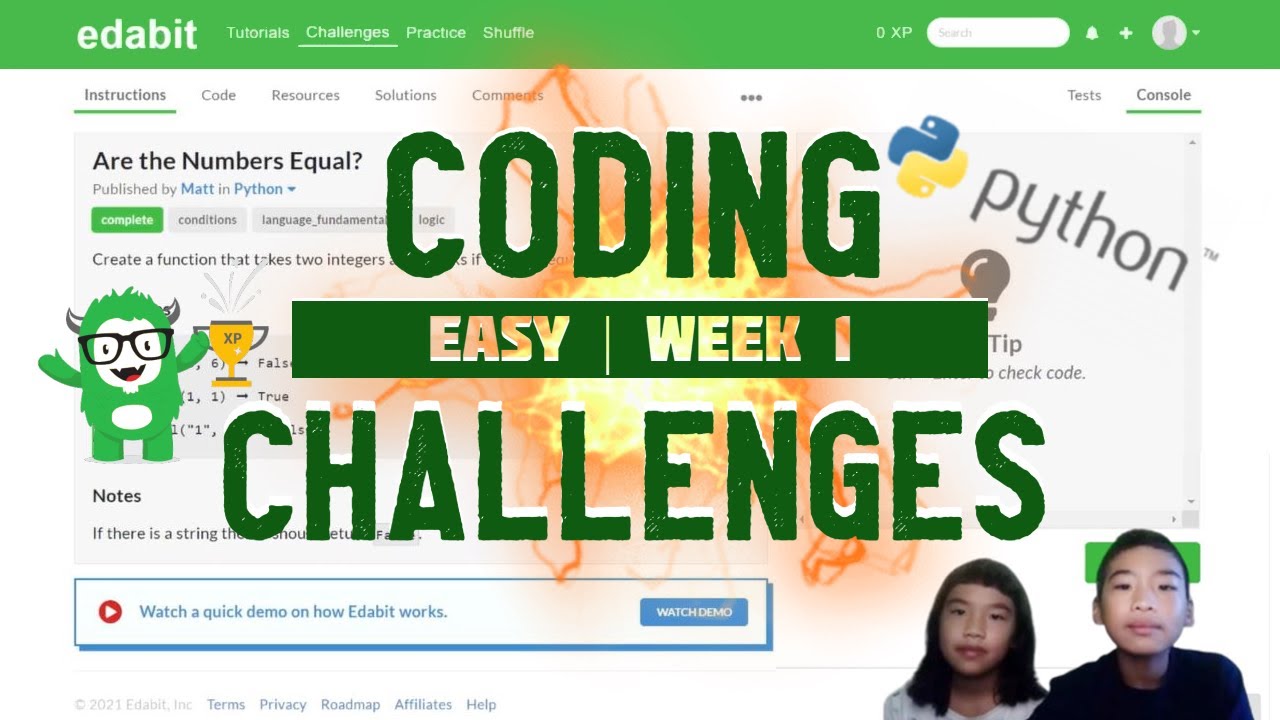 Learn to Code Python | Coding Challenges in Easy Week 1