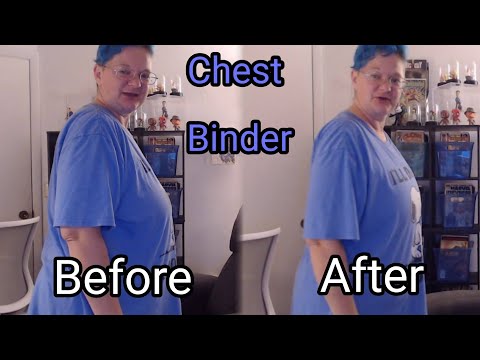 Trying out a binder for my size G cup chest to help with my body dysphoria.