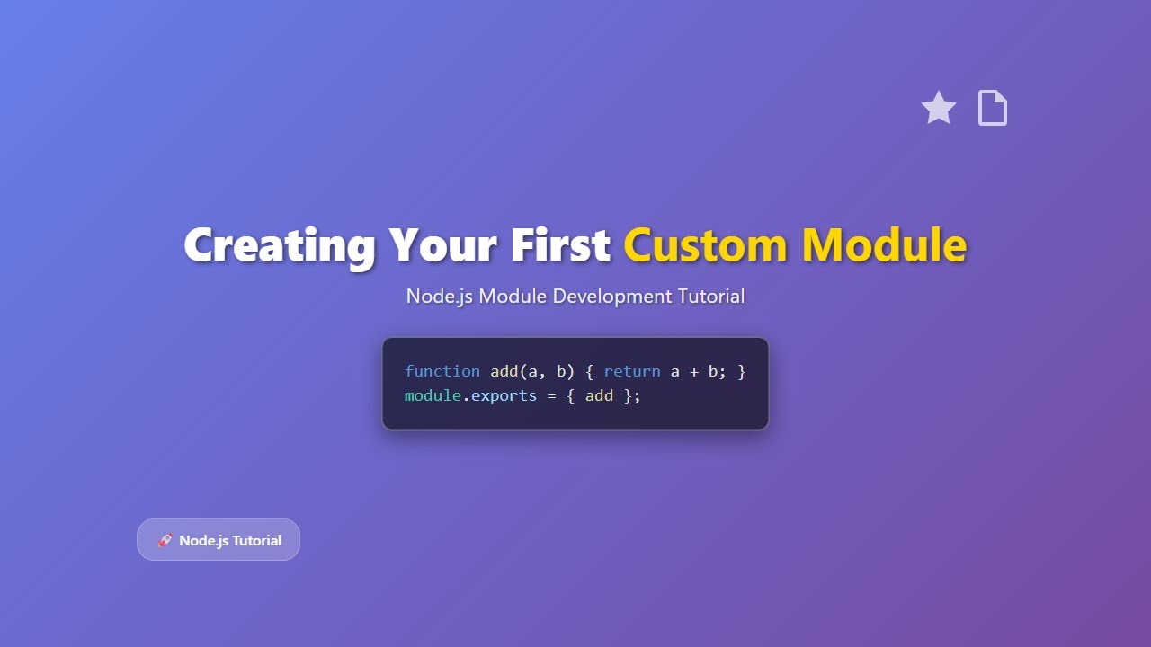 Node.js Custom Modules for Beginners: Create & Export Functions!