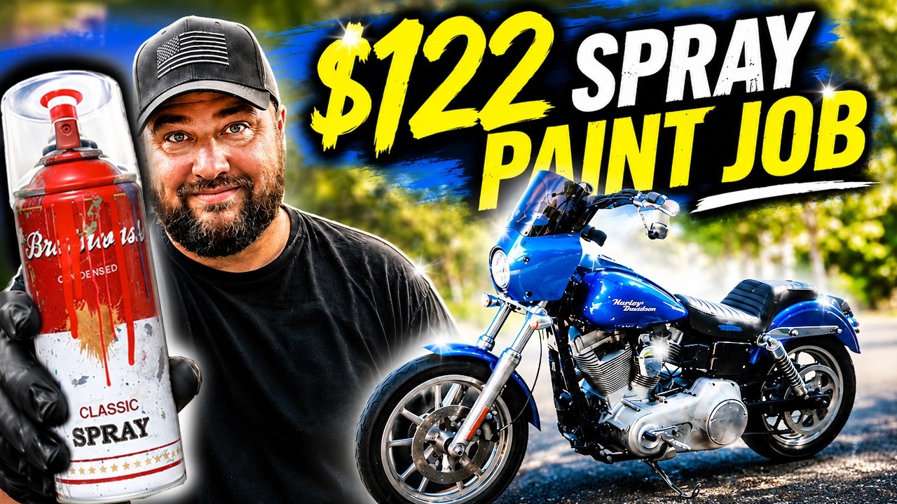 SPRAY PAINTING a Harley-Davidson for $122.33