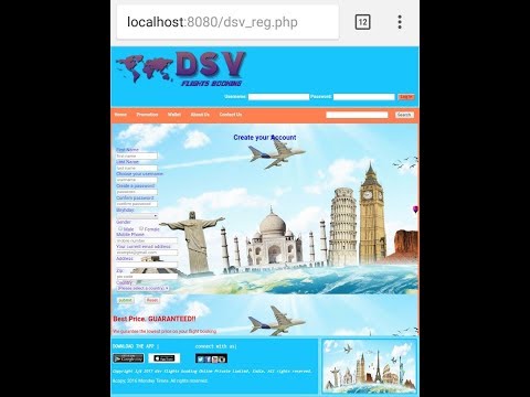 Airline Booking System project using html PHP n javascript