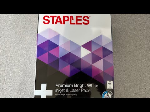 Staples Inkjet Paper - 8.5 x 11 inch 24 lbs 98 Brightness