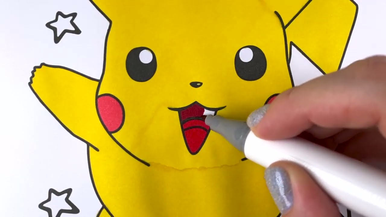 ⭐️ Pokemon Pikachu Coloring Page ⭐️ How to draw Pikachu ⭐️