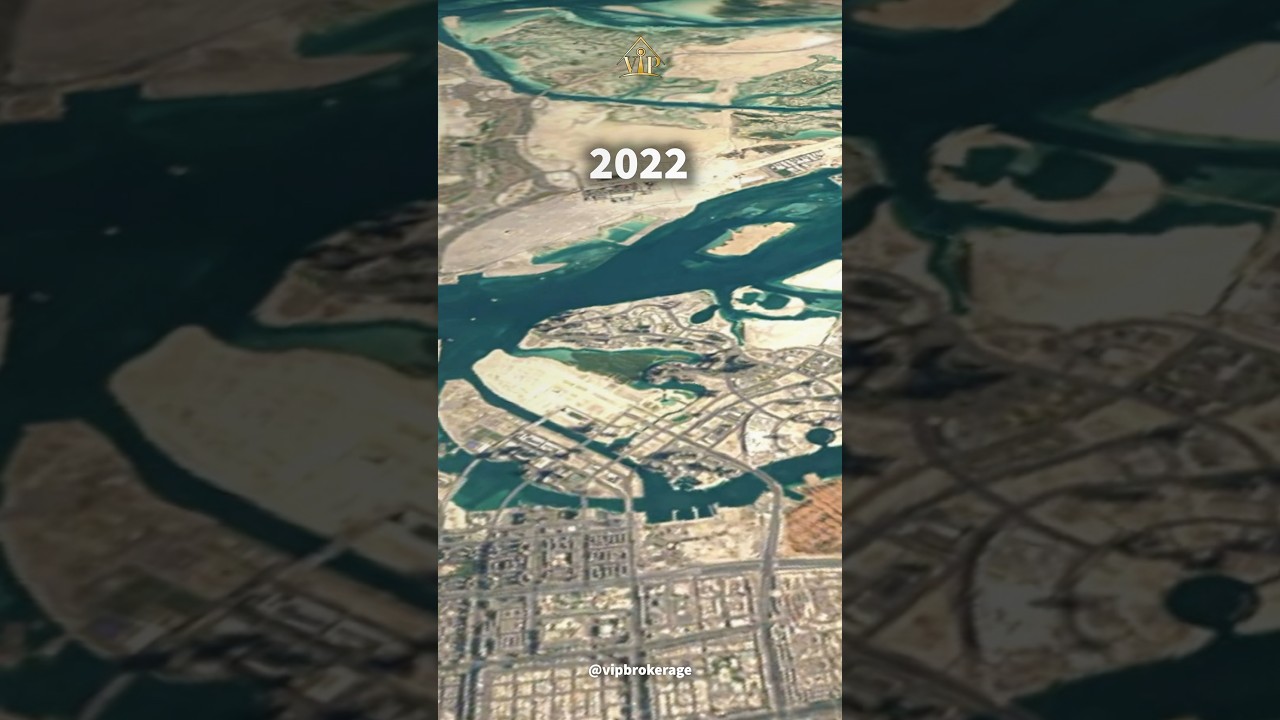 32 Year Timelapse of the Reem Island Transformation! 🎥 #abudhabi #shorts #reemisland #uae