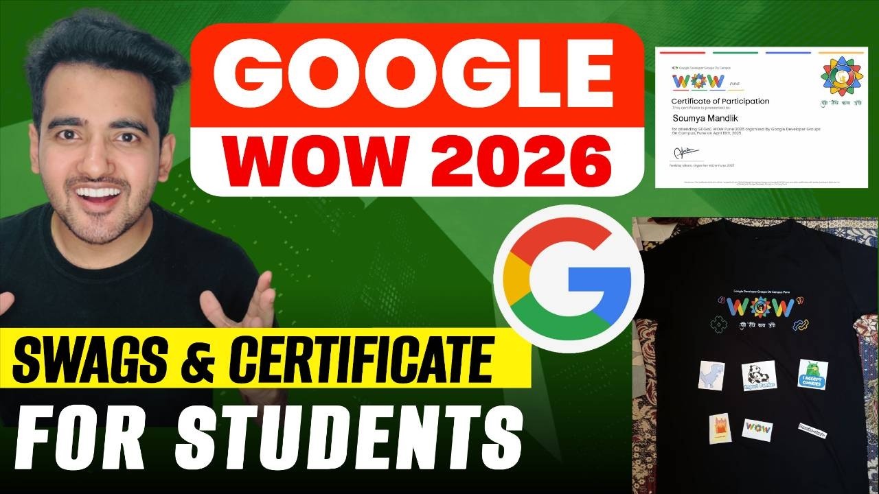 Google GDSC WOW Program 2026 | Registration Open | Get Google Swags | Learn Top Skills
