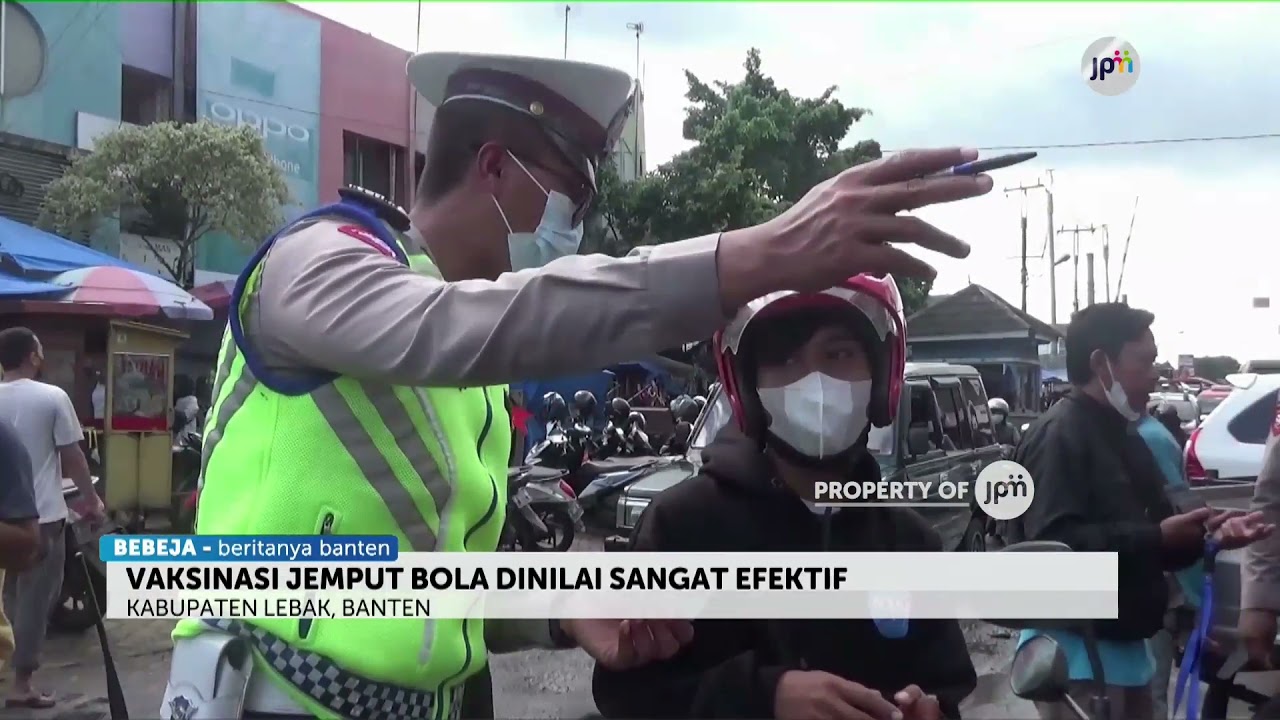 PERCEPATAN VAKSINASI, POLRES LEBAK JEMPUT BOLA BAGI WARGA YANG BELUM DI VAKSIN