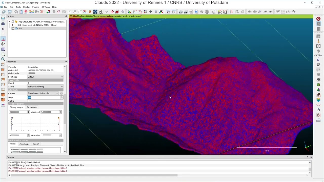 CloudCompare: Scalar fields part1