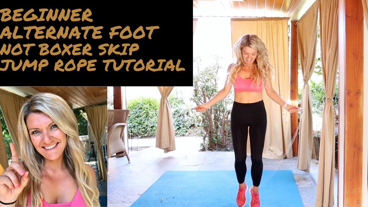 Beginner jump rope alternate foot tutorial