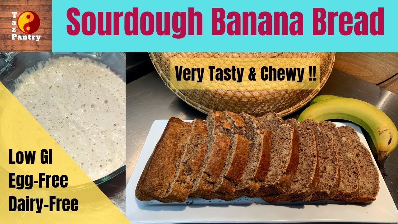 Vegan Sourdough Banana Bread | Long Fermented Bread No Yeast