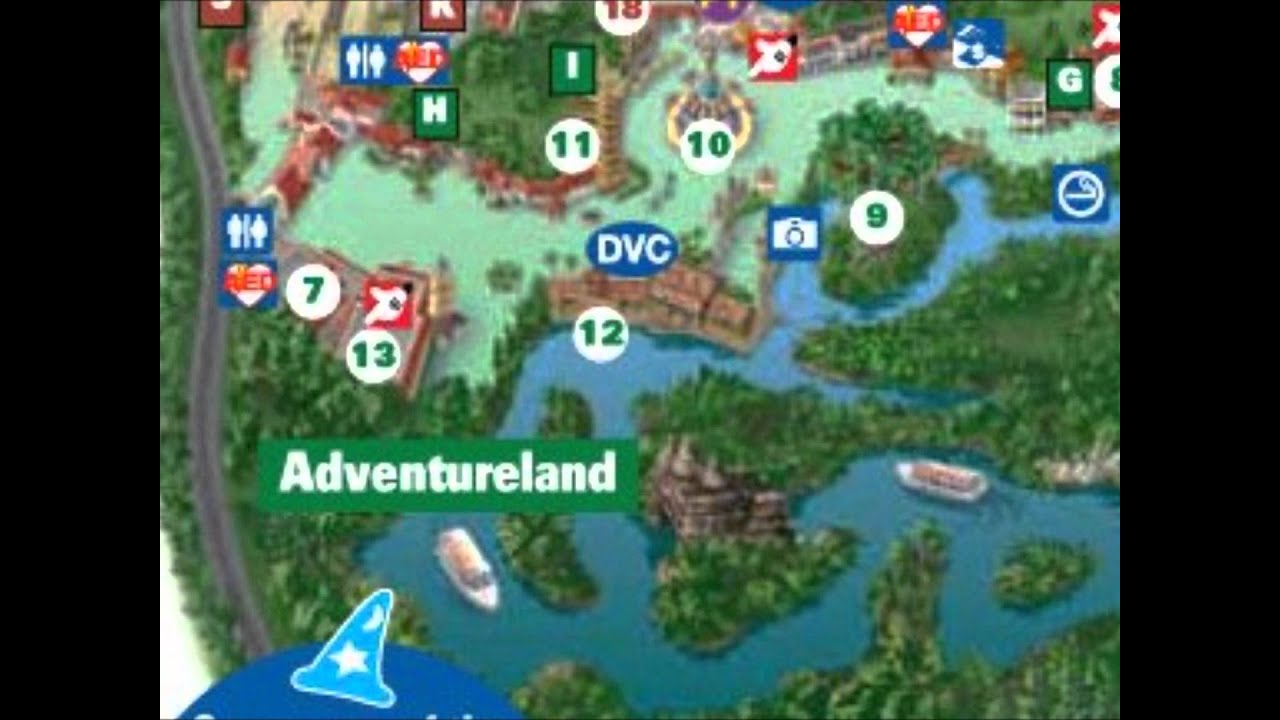 Adventureland interactive map Disney World