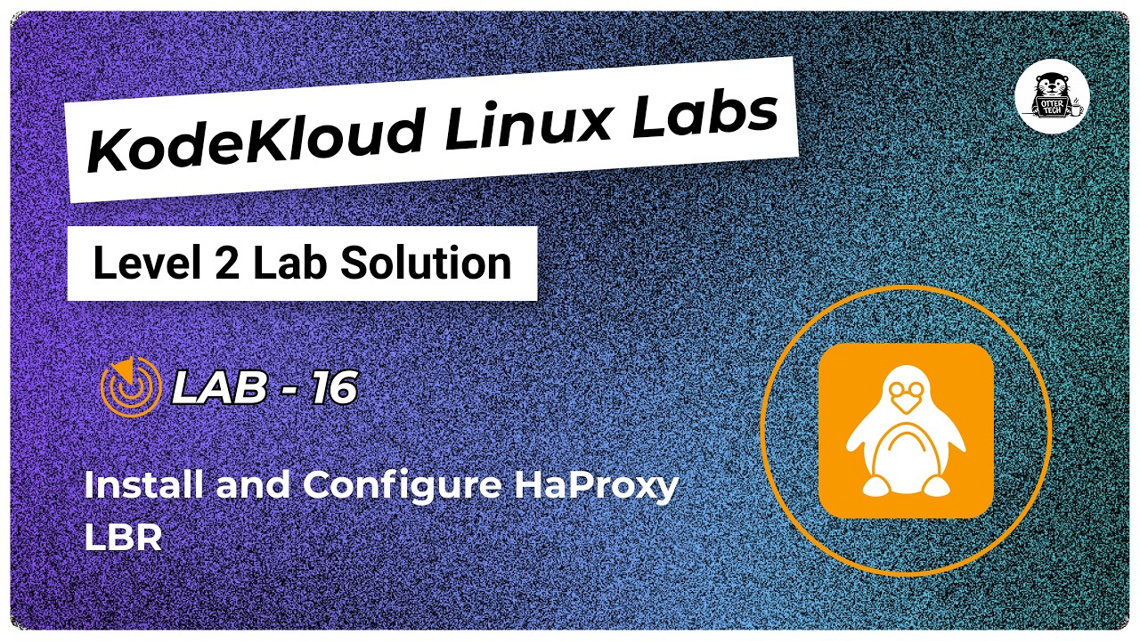 Install and Configure HaProxy LBR