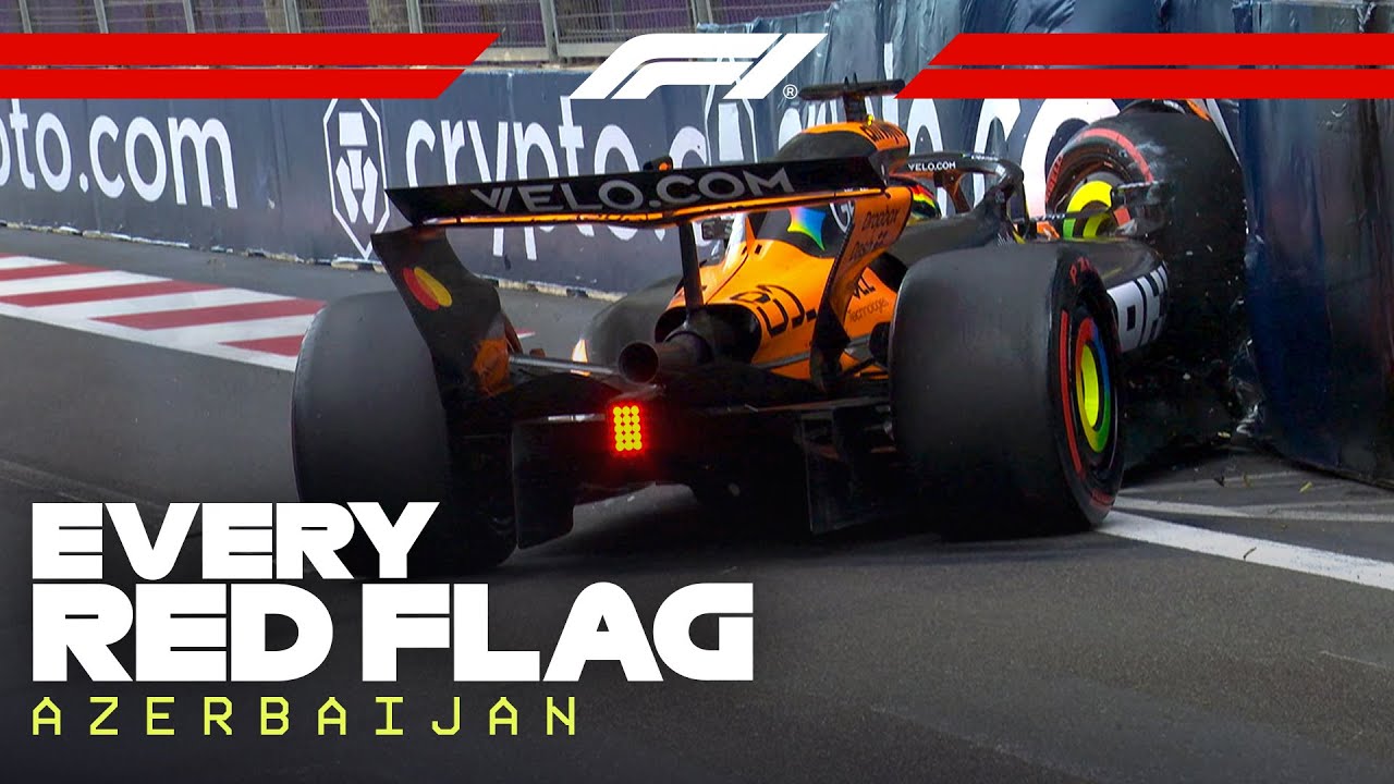 Most Red Flags EVER In F1 Qualifying! - Every Incident | 2025 Azerbaijan Grand Prix