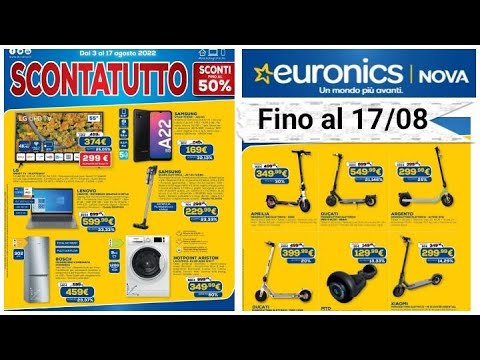 Volantino Euronics valido fino al 17 agosto sconto fino al 50%