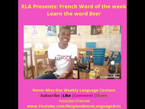 Learn French - RLA Presents French Word of the Week || Beer in French