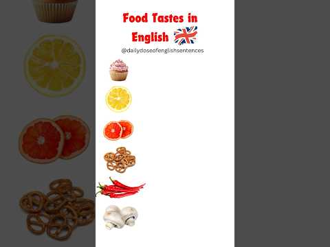 Food Tastes in English: Learn with Examples #english #englishvocabularylearning #tastes #foodtaste