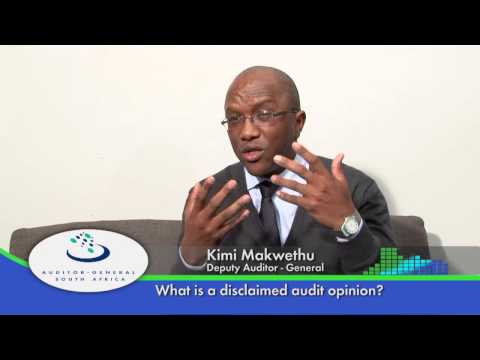 AGSA Part 3 What is a disclaimer audit opinion?