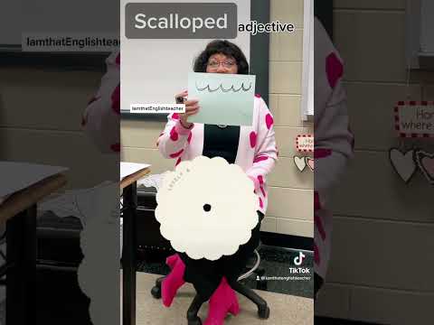 Answer - What is scalloped? #grammareducator #grammarlesson #learnEnglish #Iteach #Englishgrammar