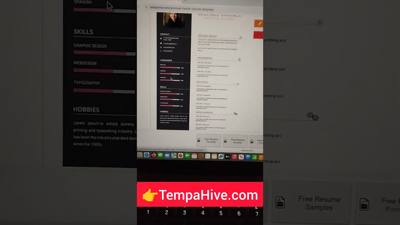 FREE Resume Templates download for fresher #resumetemplate