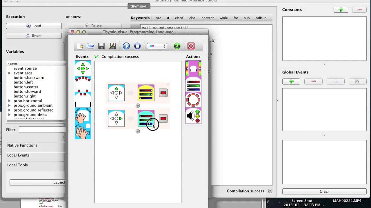 Learning Code with Thymio Robot and Using Remote