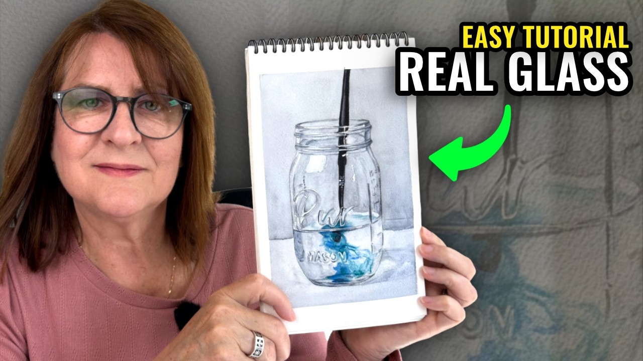 Make Glass Look Real in Watercolor | Mason Jar Tutorial