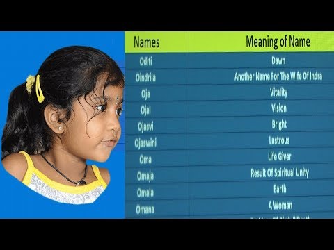 Baby Girl Names Starting With O | PATAS TV