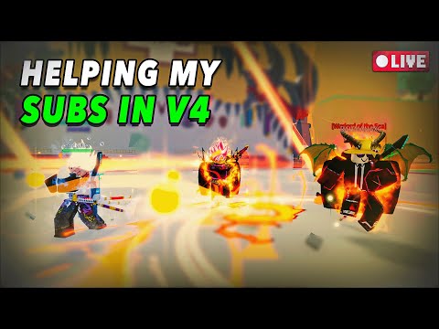 1 | Blox Fruit Live Stream 🔴 Helping My Subs In v4 | ⚡Rumble Fruit Giveaway