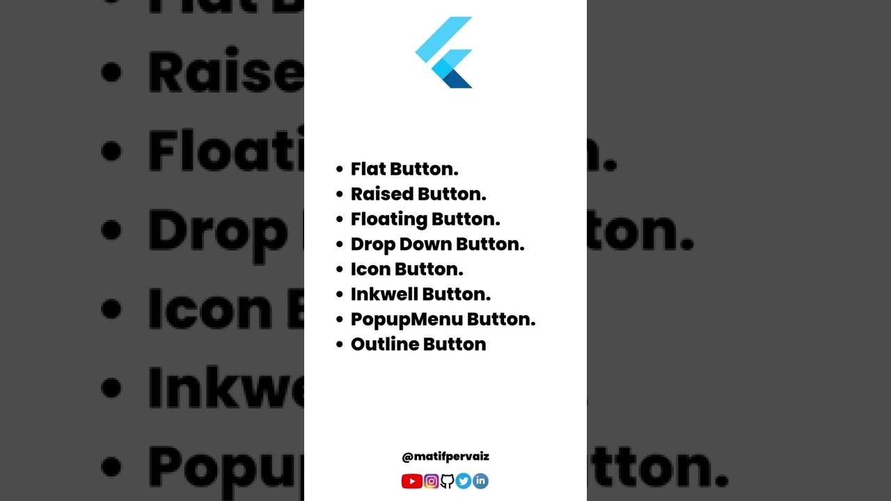 Types of Buttons in Flutter