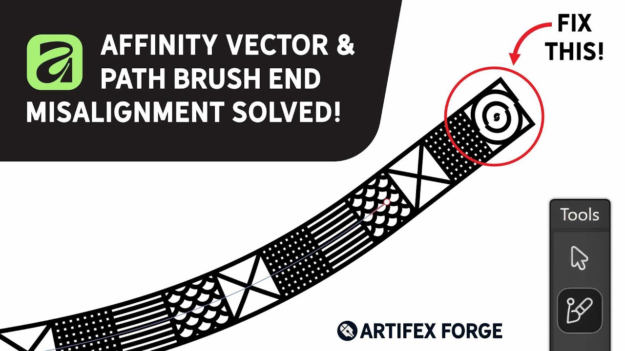 Affinity Designer Vector & Path Brush Ends Misalignment Issue -Solved!