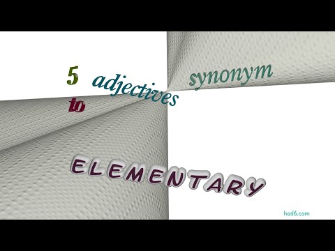 elementary - 6 adjectives which are synonym of elementary (sentence examples)
