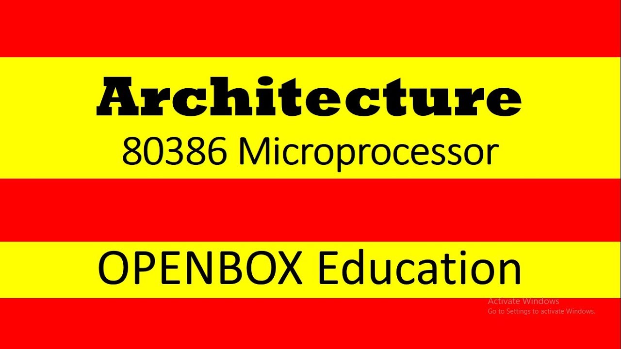 80386 Microprocessor Architecture OPEN BOX Education