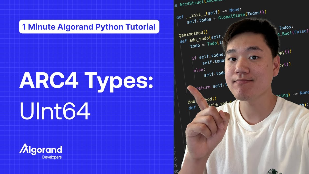 ARC4 Types: UInt64 | 1 Minute Algorand Python Tutorial