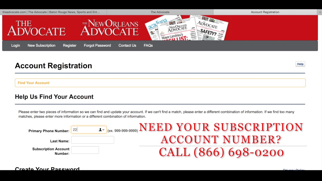e-Edition Current Subscriber Registration