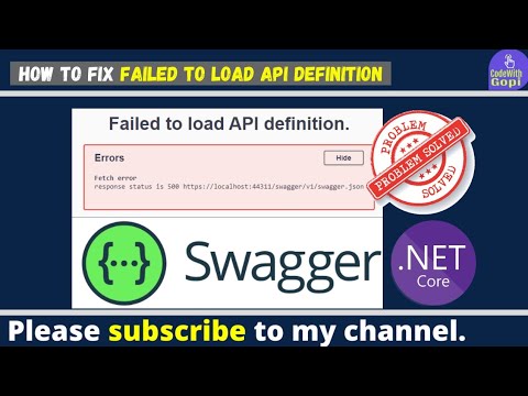 ⚠️How to Fix "Failed to Load API Definition" Error (undefined /swagger/v1/swagger.json) | Solved