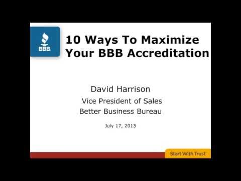 BBB Webinar Series: 10 Ways to Maximize Your BBB Accreditation