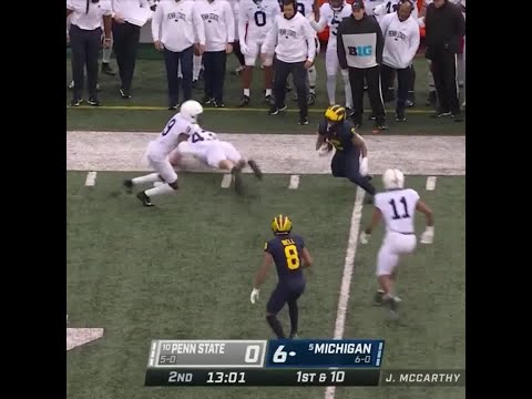 Michigan QB J.J. McCarthy Shows Off Skills vs. Penn State | Big Ten Football