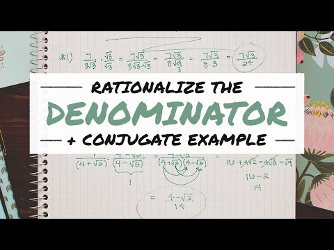 RATIONALIZE THE DENOMINATOR + conjugate example | Math Hacks