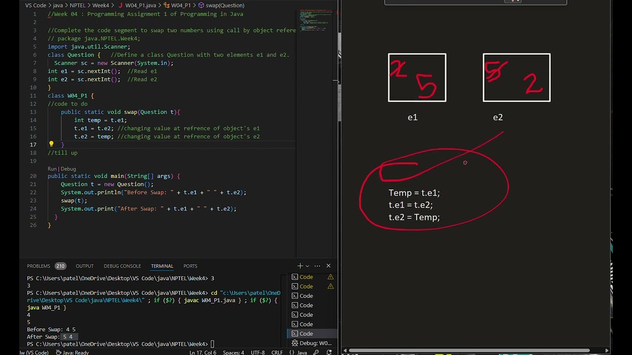 Demonstration1 of NPTEL Week 04  Programming Assignment 1 Programming in Java