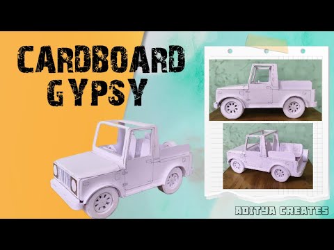 How to make cardboard car/ Cardboard car ( Maruti Suzuki Gypsy ) #miniature