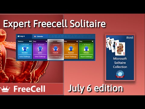 I solved the Expert Freecell Solitaire for July 6 | Microsoft Solitaire Collection