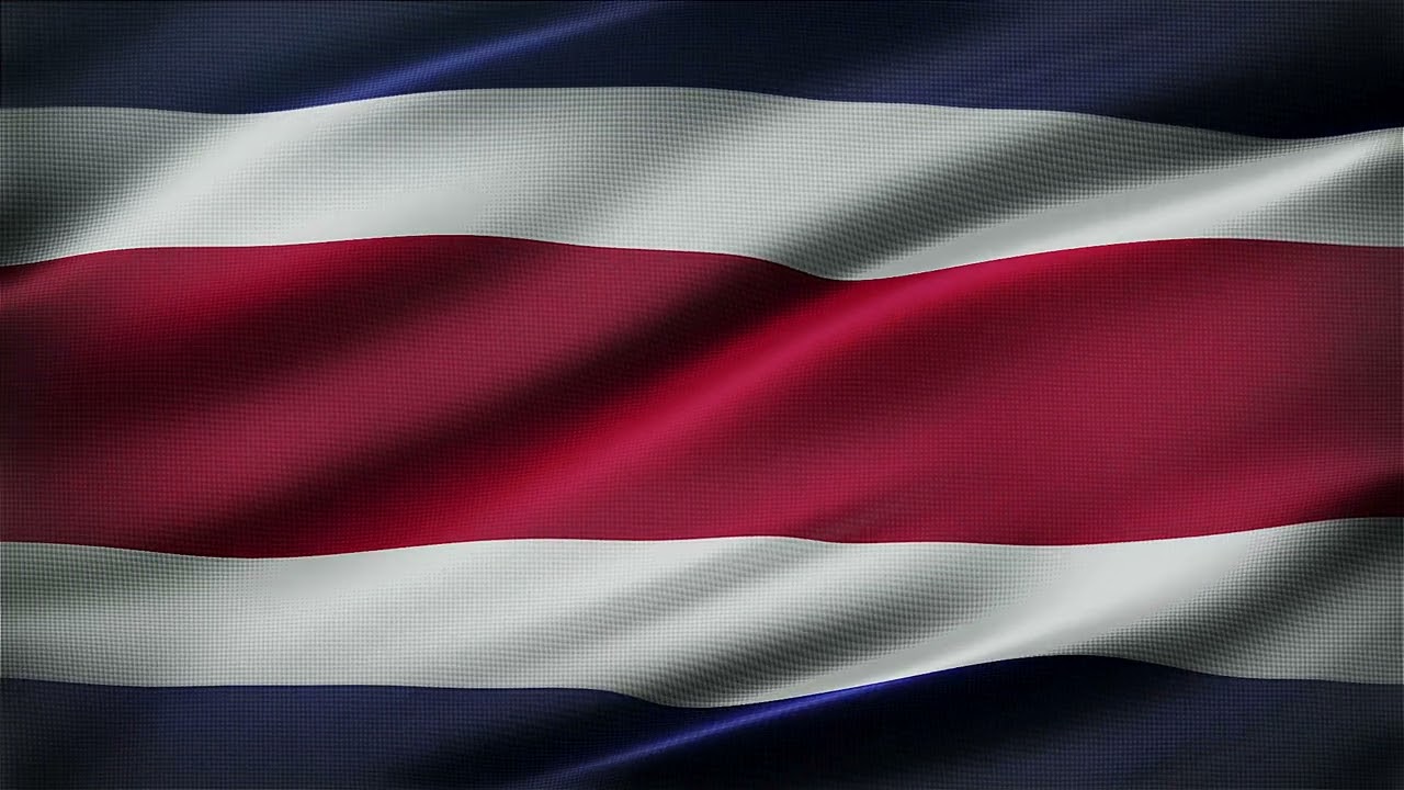 🚩Costa Rica Flag Waving  | GREEN SCREEN & CHROMA MATTE🚩
