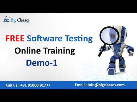 FREE Software Testing Online Training | BigClasses | Demo 1