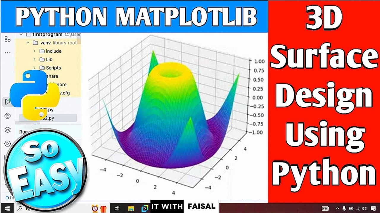 Create Stunning 3D Surface Plot in Python with Matplotlib (In Just 10 Lines!)