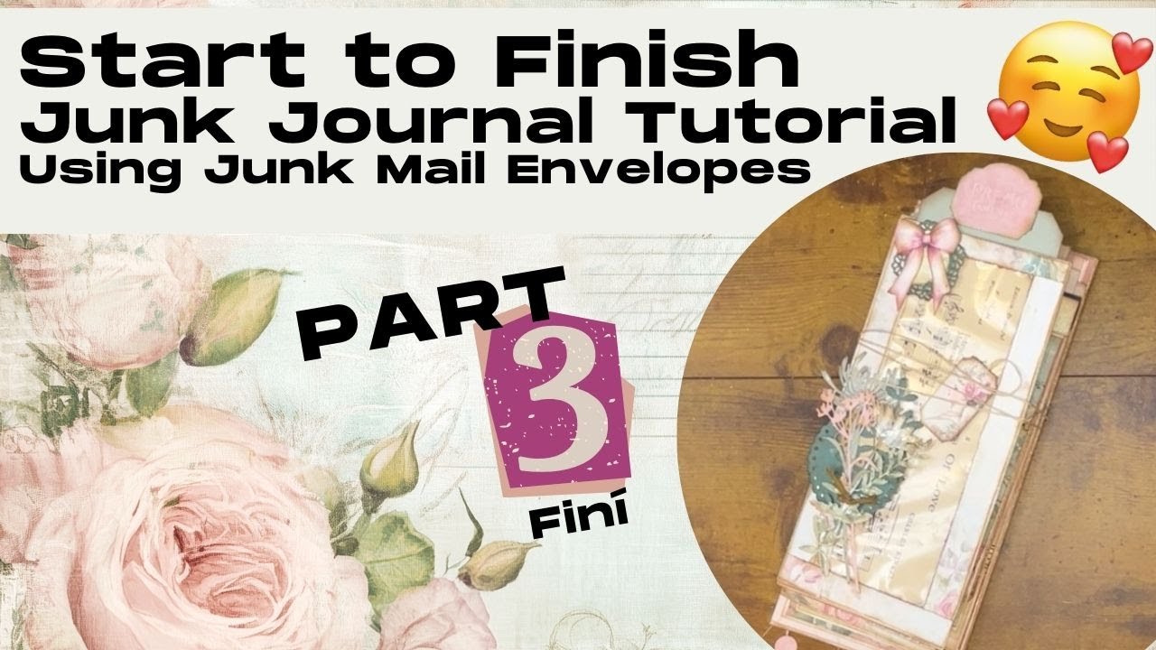 TUTORIAL Junk Mail Envelope Journal Pt 3 #papercrafts 