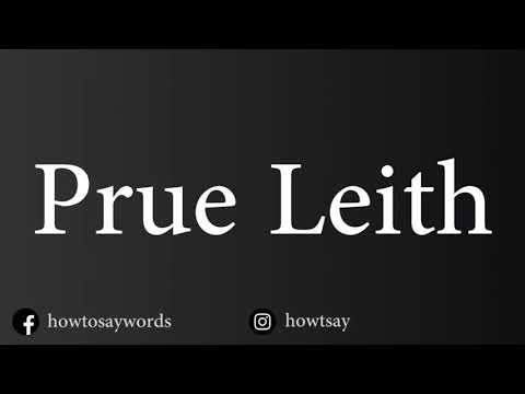 How To Pronounce Prue Leith