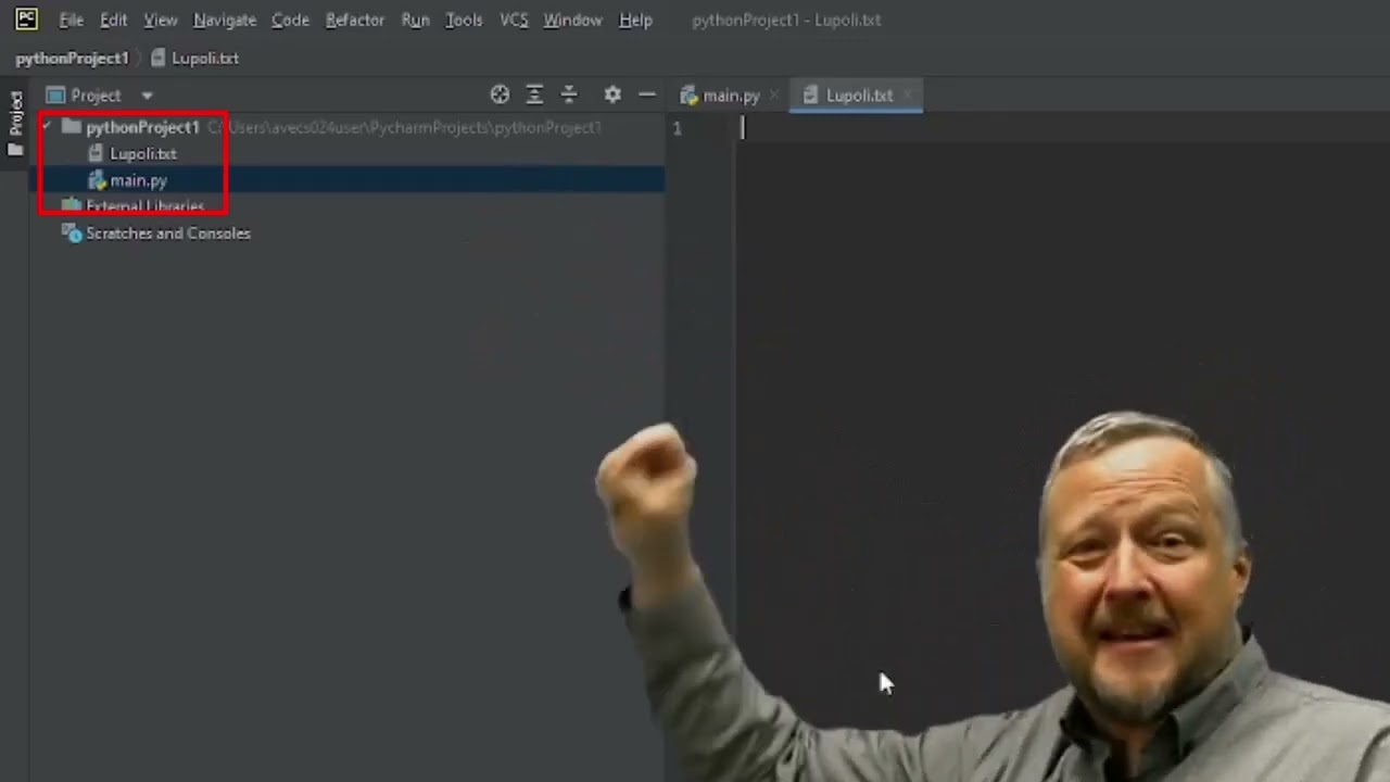Adding Data Files to PyCharm